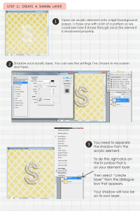 Sahlin Studio | Digital Scrapbooking DesignsTutorial | Shadowing Acrylic Elements - Sahlin ...